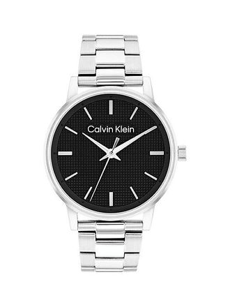 Calvin Klein Armbanduhr Mit Geriffeltem Zifferblatt - Silver - Herren - Einheitsgröße