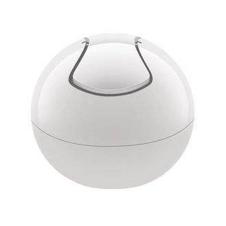 Spirella 10.15138 Kosmetikeimer 1 Liter Abfalleimer Schwingdeckeleimer Tischabfalleimer Bowl Weiß