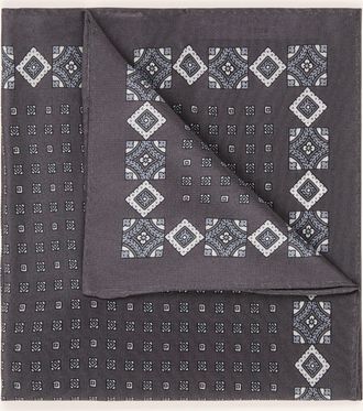 HUGO BOSS Einstecktuch grau