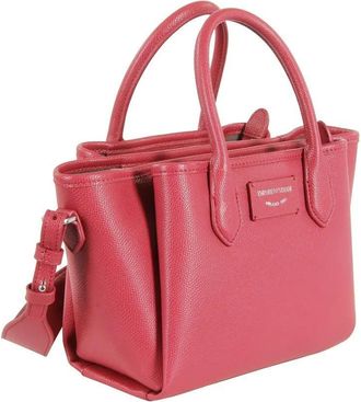 Emporio Armani Shopper & Totes - Textured Faux Leather Shopping Bag - Gr. unisize - in Rot - f&uuml;r Damen
