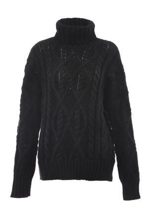 Mymo Rollkragenpullover Damen schwarz