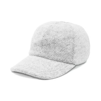 Lorena Antoniazzi Baseball Cap mit Hahnentrittmuster und Lederriemen - - Accessories - Damen - Grau - L