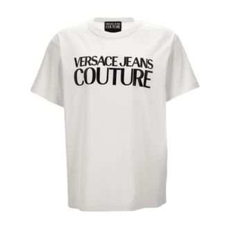 Versace Jeans Couture Rundhals-T-Shirt - - Tops - Herren - Wei&szlig; - 2XL