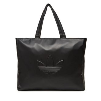 adidas Handtasche adidas Polyurethane Shopper Outline Trefoil JC6000 Schwarz