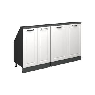 Vicco Meuble sous Pente R-Line, Blanc Cottage/Anthracite, 140cm Lot de 2
