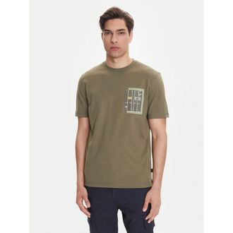 HUGO BOSS T-Shirt Te_Container 50546920 Gr&uuml;n Regular Fit