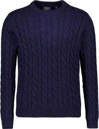 N.Z.A. Herren Pullover blau Baumwolle unifarben