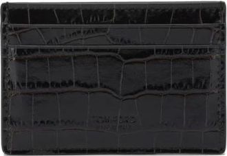 Tom Ford Homme, Accessoires, Brun, Taille: ONE Size Exotic Line Card Holder