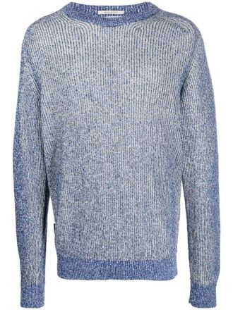 Woolrich pull en maille m&eacute;lang&eacute;e &agrave; col rond - Bleu