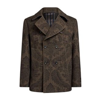 Etro Woll-Pea Coat - - Coats - Herren - Braun - S