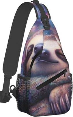 Generic Mode Sacoche Tactique Paresseux de la n&eacute;buleuse bleue Sacs &agrave; Bandouli&egrave;re Durable Sac &agrave; Dos De Voyage pour Femme Camping Cyclisme