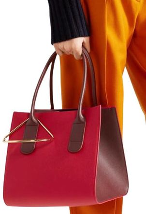 Roksanda Ilincic Weekend Mini Two-tone Textured-leather Tote