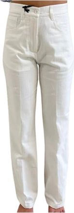 Mars&eacute;m Marsem, Femme, Pantalons, Blanc, Taille: 40 FR Pantaloni Cotone