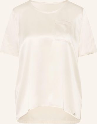 Marc Cain Blusenshirt Im Materialmix Mit Seide weiss