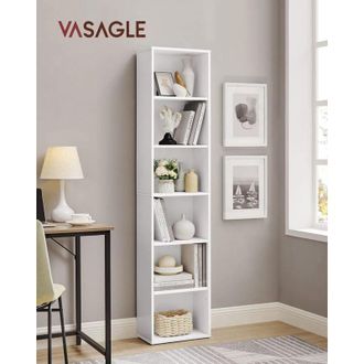 Vasagle Vasagle - Biblioth&egrave;que &eacute;tag&egrave;re 6 niveaux 24 x 40 x 178,5 cm - Panneau agglom&eacute;r&eacute; E1 - Capacit&eacute; 10 kg par &eacute;tag&egrave;re - Pour salon, bureau, salle &agrave; manger