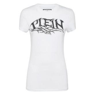 Philipp Plein T-Shirt Rundhals - - Tops - Damen - Wei&szlig; - S