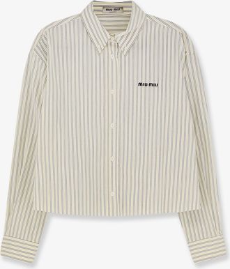 Miu Miu Striped cotton shirt - MIU MIU - gender_Woman