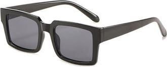 Generic Lunettes De Soleil À Monture Carrée For Hommes Et Femmes, Idéales For Les Sorties En Ville Ou Fêtes(Black)