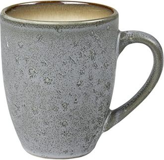 Bitz Tasse à café/gobelet à café, tasse en grès robuste, 30 cl, extérieur gris/intérieur crème