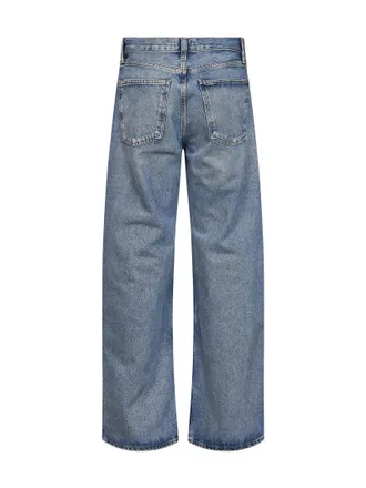 A Gold E Womens Jeans Arc Criss Cross Light Blue Regenerated Cotton