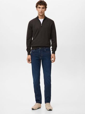 Mango Pull col cheminée 100 % laine mérinos chocolat - Homme - XXL - MANGO MAN