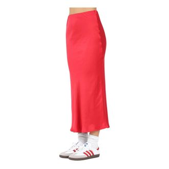 4giveness Femme, Jupes, Rouge, Taille: 38 FR Jupe Midi Rouge Design Simple