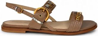 Pinko Pinko, Femme, Chaussures, Brun, Taille: 40 EU Sandale Plate