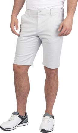Island Green IGSHO2081 Herren-Baumwollshorts mit Pop-Besatz, Hellgrau, 34 Taille