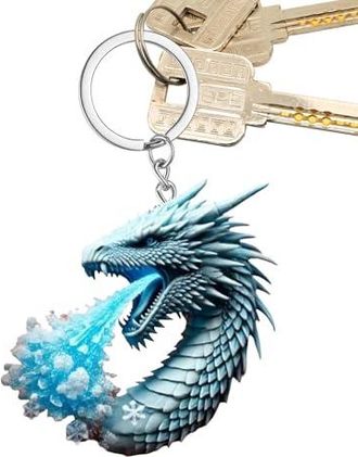 Generico Dragon du Dragon Respiration: Pendentif Dragon Crachant le Feu | Souvenir de nouveaut&eacute; &agrave; collectionner pour sacs, sacs &agrave; dos et cl&eacute;s, cadeau de cr&eacute;atu