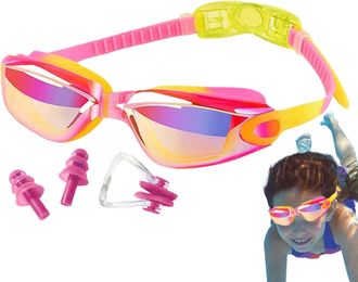 Generico Schwimmbrille f&uuml;r Kinder, Schwimmbrille f&uuml;r Kinder, Jugendliche, Schwimmbrille, Anti-UV, Anti-Beschlag-Brille, klare Sicht, wasserdicht, f&uuml;r Kinder un