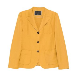 Fabiana Filippi Leinenmischungs-Sakko mit Einreiher - - Jackets - Damen - Gelb - XS
