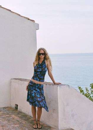 Mango Jupe asym&eacute;trique imprim&eacute;e marron - Femme - XS - MANGO