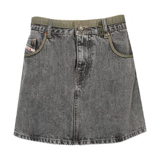 Diesel Mini-jupe en jean - Femme - Jupes - Gris - Taille: W27