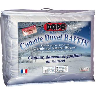 Dodo Dodo - Couette naturelle 220x240 cm - Duvet et plumettes - Indice de chaleur chaude - Anti-moisissures - Fabriqu&eacute;e en France
