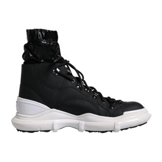 Dolce & Gabbana Schwarze High Top Nylon Leder Sneakers - - Shoes - Herren - Schwarzk - 44 EU
