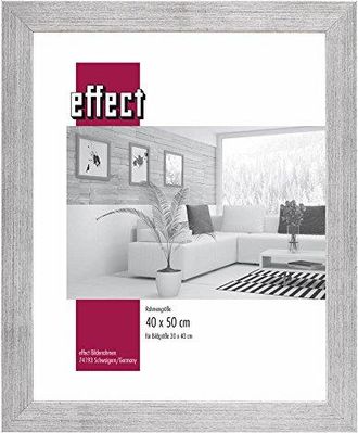 Effect Bilderrahmen 782656 Wandrahmen Profil Top Pro, Holz, 40 x 50 cm, Silber