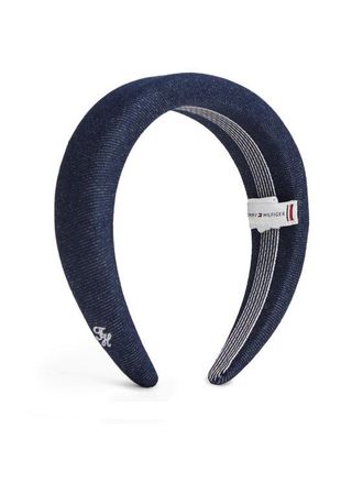 Tommy Hilfiger Haarreif Denim Logo Padded Headband AW0AW18661 Dunkelblau