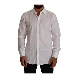 Dolce & Gabbana Homme, Chemises, Blanc, Taille: XS Chemise habill&eacute;e Gold