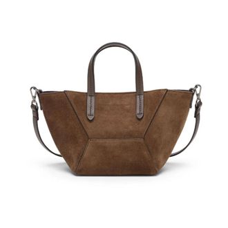 Brunello Cucinelli Femme, Sacs, Brun, Taille: ONE Size Sacs marron caramel avec fermeture magn&eacute;tique
