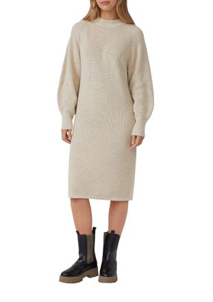 s.Oliver Midi-Strickkleid mit Rippb&uuml;ndchen