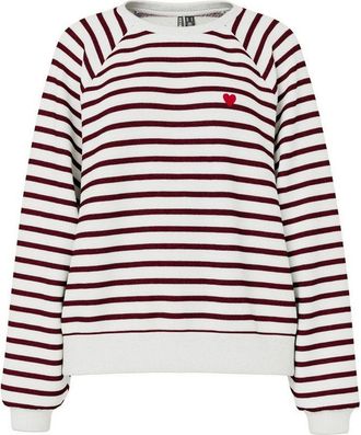Pieces Sweatshirt PCGRETA LS EMB UB SWEAT FC Baumwollmischung, regular fit