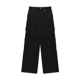 Rick Owens Homme, Pantalons, Noir, Taille: W32 Double Cargo Jeans