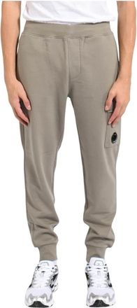 C.P. Company C.p. Company, Homme, Pantalons, Vert, Taille: M Diagonal Raised Fleece Lens Pantalons de survêtement