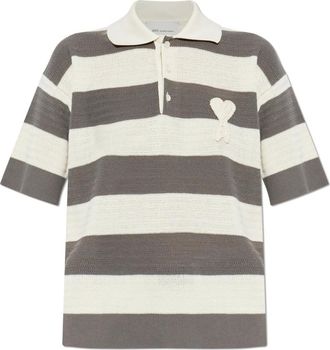 Ami Femme, Tops, Gris, Taille: 40 FR De Coeur Polo