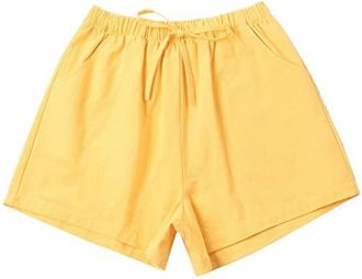 Generic Surv&ecirc;tement pour femme - Pantalon haut &eacute;l&eacute;gant, jaune, XXL