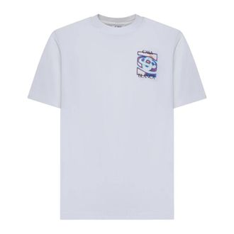 Casablanca T-Shirt mit Rundhalsausschnitt und Logo-Print - - Tops - Herren - Wei&szlig; - 2XL