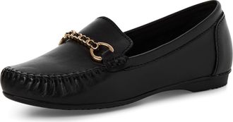 Marco Tozzi Damen Mokassins aus Leder Runde Spitze, Schwarz (Black), 40 EU