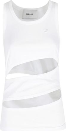 Coperni Femme, Tops, Blanc, Taille: 38 FR Spiral Tank Top