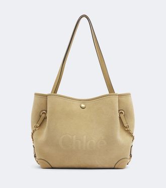 Chlo&eacute; Chlo&eacute; Tote Bag Chlo&eacute; Clover aus Veloursleder mit Leder