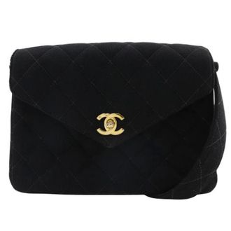Chanel Pre-owned Coton sacs-ports-paule - Femme - Pre-owned - Noir - Taille: ONE Size